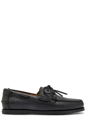 Polo Ralph Lauren Merton Grained Leather Loafers - Black