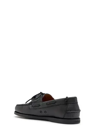 Polo Ralph Lauren Merton Grained Leather Loafers - Black