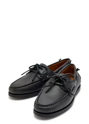Polo Ralph Lauren Merton Grained Leather Loafers - Black