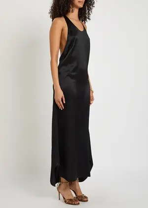 SKIIM Silk Racer-back Maxi Dress
