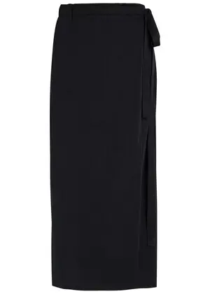 TOTEME Cotton And Silk-blend Midi Wrap Skirt