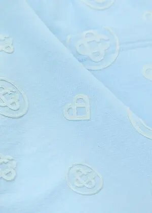 Casablanca Logo-monogrammed Cotton Shorts - Light Blue