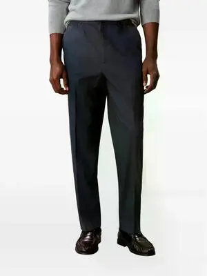 Calvin Klein Elasticated-waistband Pressed-crease Trousers