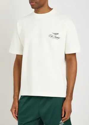 COLE BUXTON International Logo-embroidery Cotton T-shirt - White