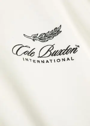 COLE BUXTON International Logo-embroidery Cotton T-shirt - White