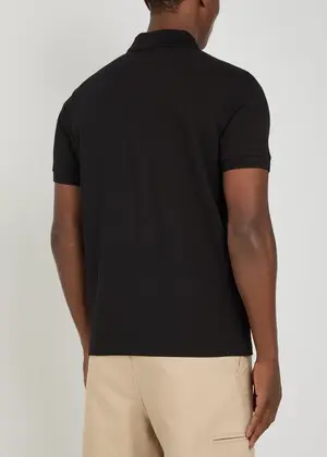 Moncler Half-zip Piqué Cotton Shirt - Black