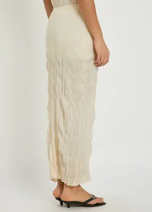 TOTEME Fine-knit Maxi Skirt - Peach