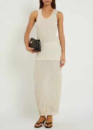 TOTEME Fine-knit Maxi Skirt - Peach