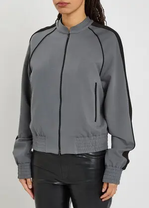 AARON ESH Panelled Jersey Varsity Zip-up Jacket