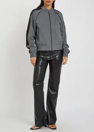 AARON ESH Panelled Jersey Varsity Zip-up Jacket