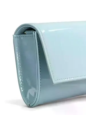 CASTAGNA Patent-finish Clutch With Chain Strap - Blue