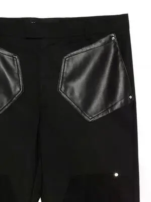 LES HOMMES Panelled Trousers With Stud Embellishments