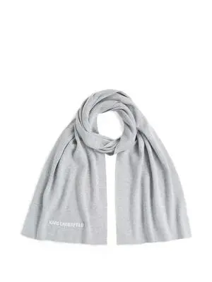 Karl Lagerfeld Logo-embroidered Scarf - Grey