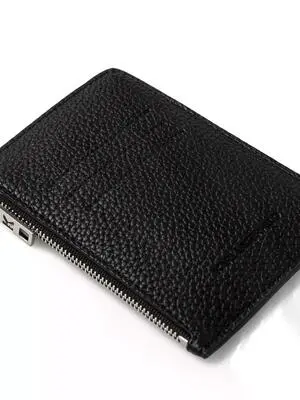 Karl Lagerfeld Logo-embroidered Pebbled Card Holder