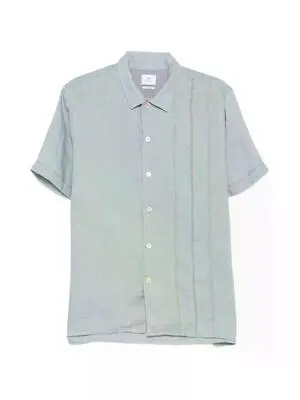 Paul Smith Embroidered-detail Short-sleeve Shirt - Blue