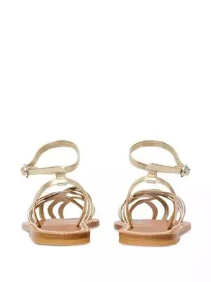 K.JACQUES Danaens Cage-strap Flat Sandals - Gold