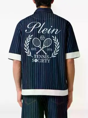 Philipp Plein Shortsleeve Denim Overshirt Tennis
