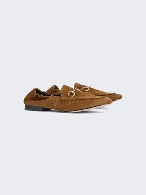 Gucci Jordaan Doria Loafer Flats - Brown
