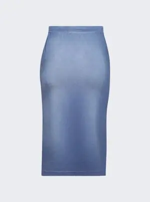 Acne Studios Midi Length Skirt With Logo - Navy