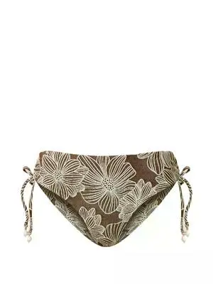 TWINSET Jacquard Bikini Bottom - Brown