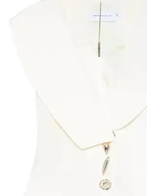 SIMONA CORSELLINI Sculpted-button Waistcoat - White