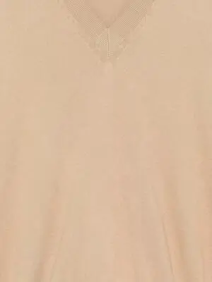 NUDE Tie-cuff V-neck Sweater - Neutrals