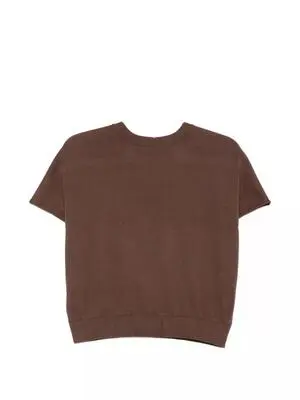 NUDE Ribbed-trim Short-sleeve Top
