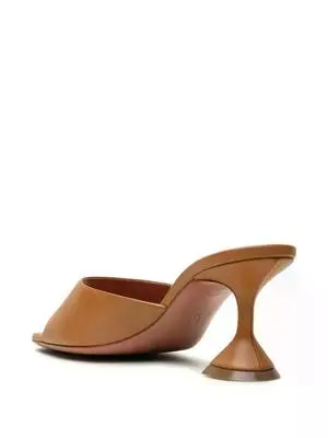 Amina Muaddi Lupita Leather Mules - Neutrals