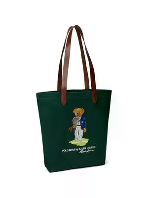 Polo Ralph Lauren Leather-trimmed Twill Shopper Tote