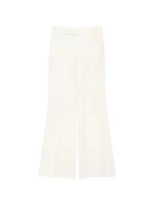 Chloé Pressed-crease Flared Trousers - Neutrals