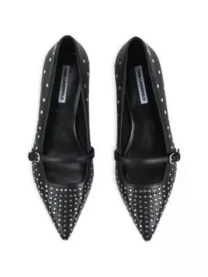 Karl Lagerfeld Stud-embellished Pointed-toe Pumps