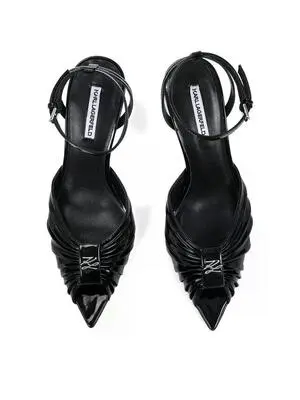 Karl Lagerfeld Leather Heeled Pumps