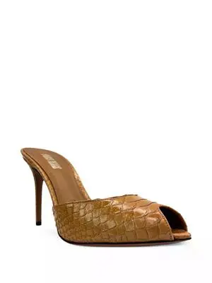 Paris Texas Vera Crocodile-effect Open-toe Sandals - Brown