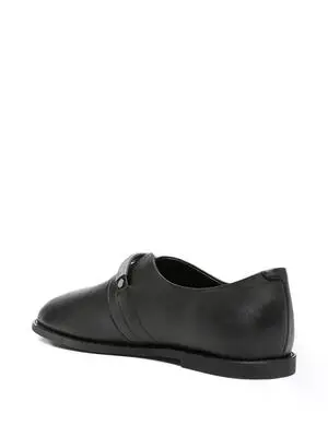 SERGIO MORETTI FIRENZE Metal-bar Leather Loafers