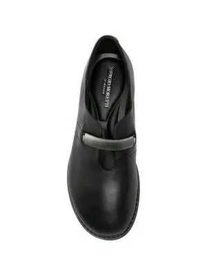 SERGIO MORETTI FIRENZE Metal-bar Leather Loafers