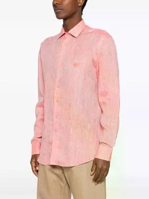 Etro Pegaso-embroidered Slub-texture Shirt