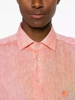 Etro Pegaso-embroidered Slub-texture Shirt