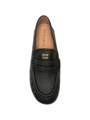 SERGIO MORETTI FIRENZE Pebbled Leather Loafers