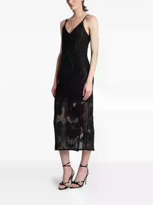 Blumarine Embellished Lace Midi Dress