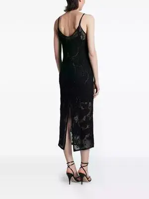 Blumarine Embellished Lace Midi Dress