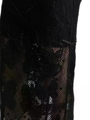 Blumarine Embellished Lace Midi Dress