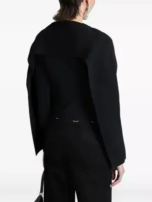 Cult Gaia Alka Cape-overlay Blouse - Black