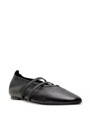 CHUCKIES Double-strap Ballet Flats - Black