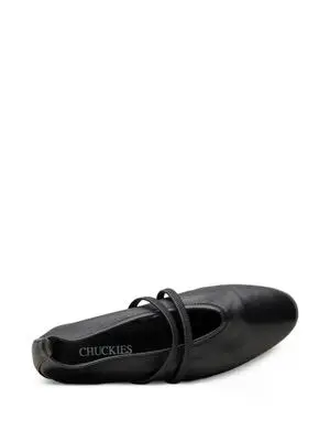 CHUCKIES Double-strap Ballet Flats - Black