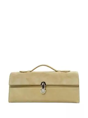 Savette Symmetry Suede Shoulder Bag - Neutrals