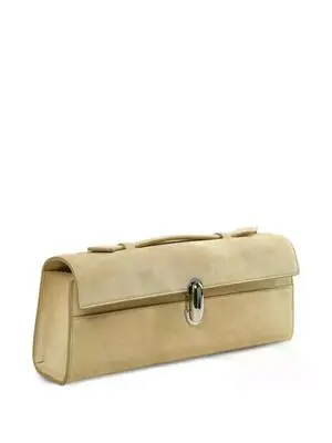 Savette Symmetry Suede Shoulder Bag - Neutrals
