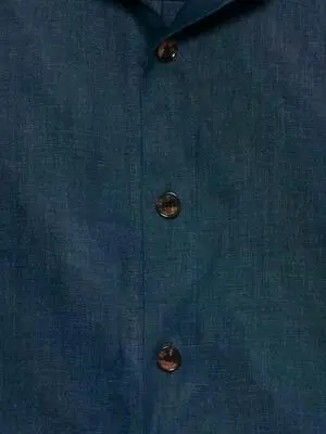 SARTORIO NAPOLI Linen-blend Field Shirt Jacket - Blue