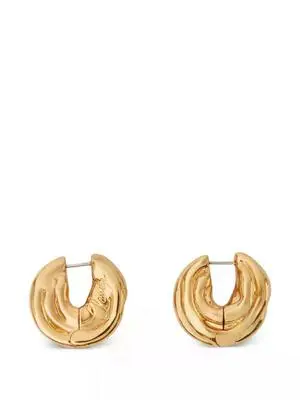 Claudie Pierlot Ridged Hoop Earrings - Gold