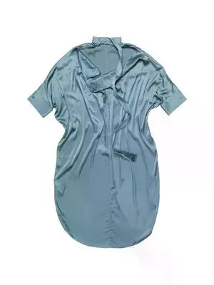 Acne Studios Satin Tunic Dress - Blue