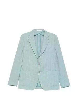 Tagliatore Herringbone-pattern Blazer - Blue
